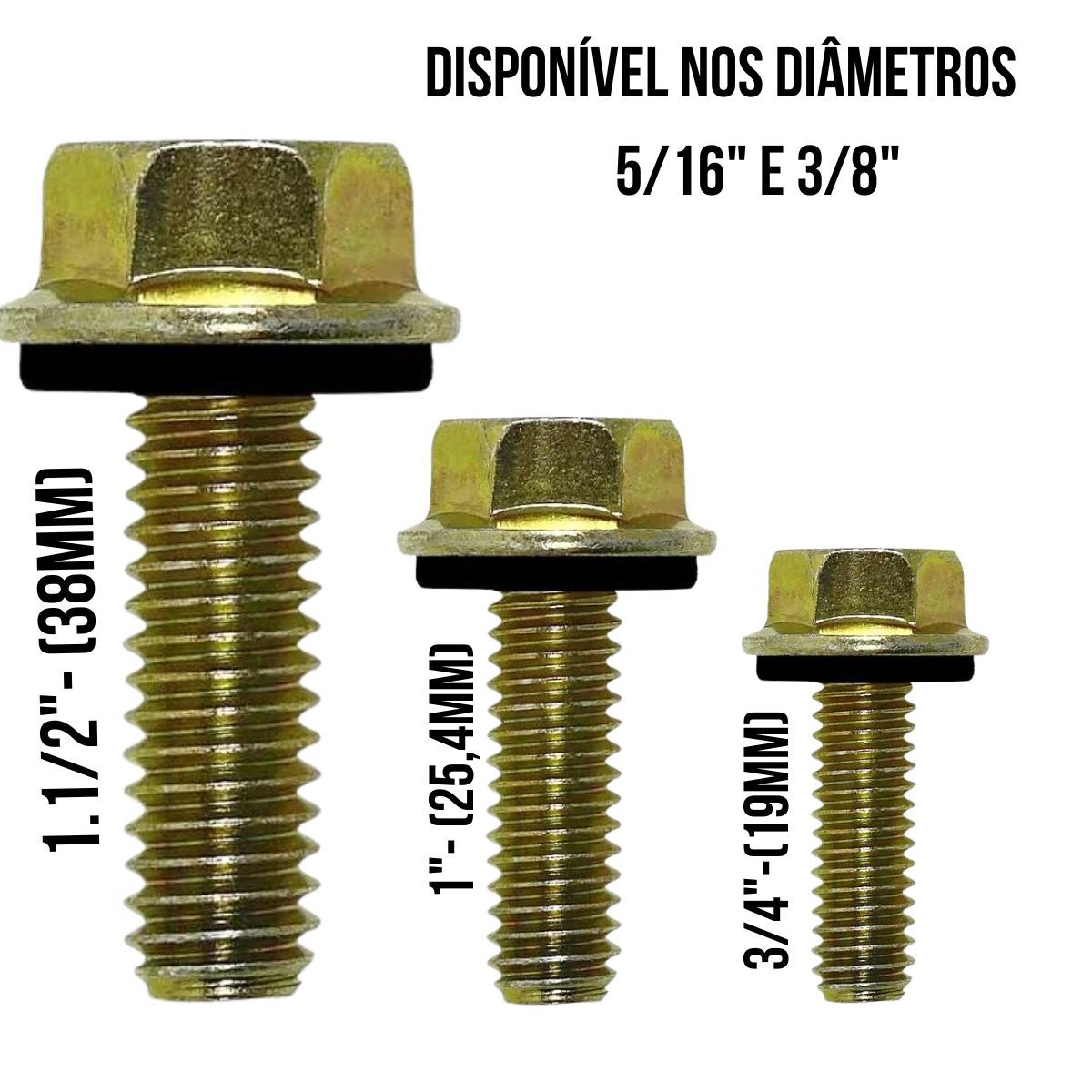 Parafuso Silo Sextavado Flangeado RI com Arruela de Vedação - Parafusos ...