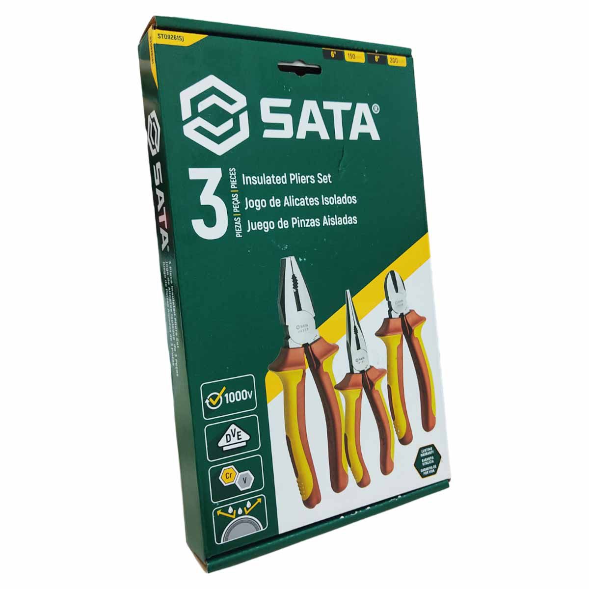 Jogo de Alicates Isolados Universal Corte Bico Longo SATA - Parafusos e ...