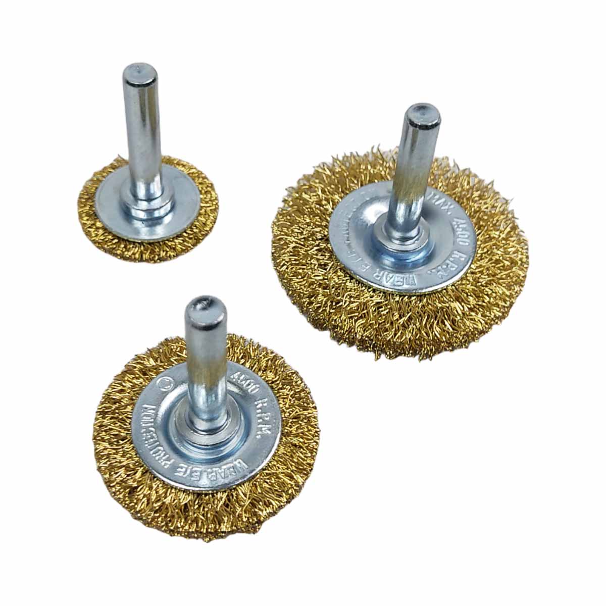 Jogo de Escovas Circulares com Haste 1/4 LOTUS 03 Peças - Parafusos e ...