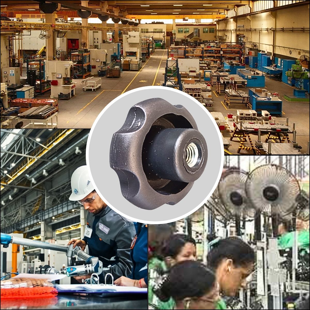 Manipulo Femea 6040 Margarida Plastico Polipropileno 62mm - Parafusos e ...
