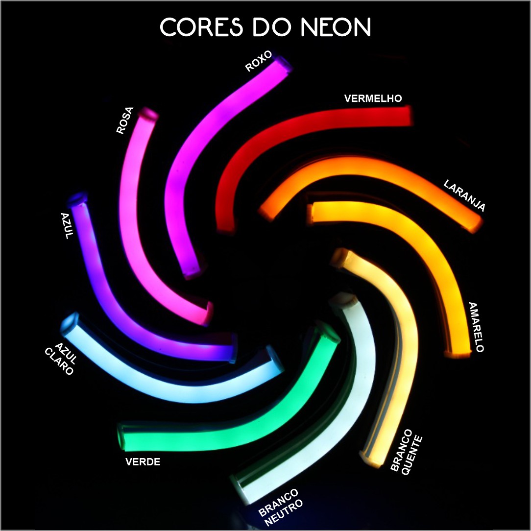 Neon Led Espelhado- Arco íris - Acrilic