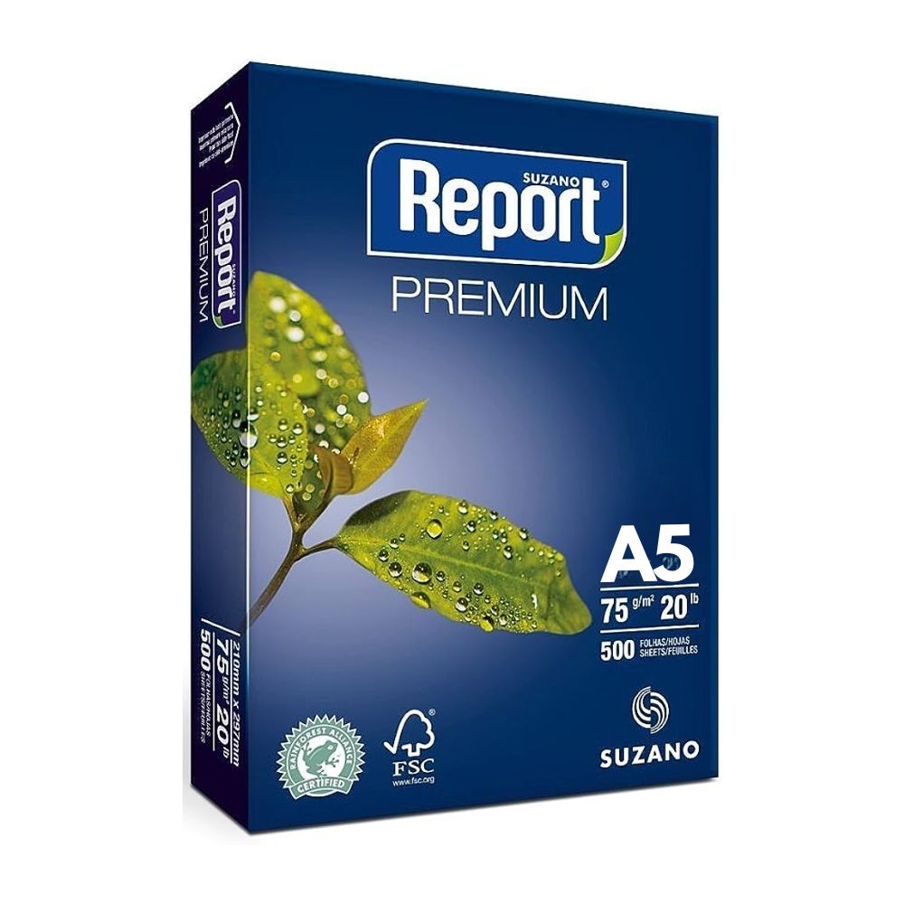 Papel Sulfite A5 Branco 75g 500 Folhas Oikos Print Impressões E