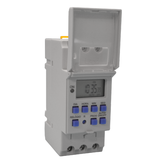 Timer Digital Temporizador Para Trilho DIN BIVOLT - Eletro Center ...