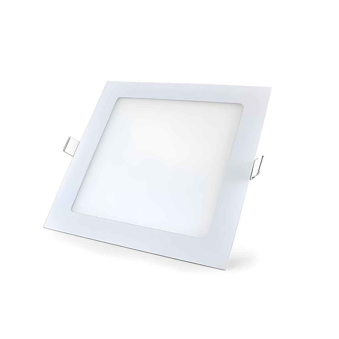 Placa LED embutida 12W 6.500K 17x17cm 840 lúmens Iluminação LED Alta e ...