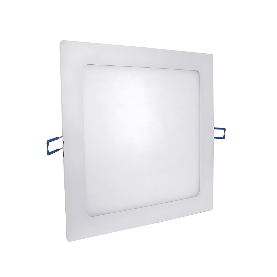 Placa LED embutida 12W 6.500K 17x17cm 840 lúmens Iluminação LED Alta e ...
