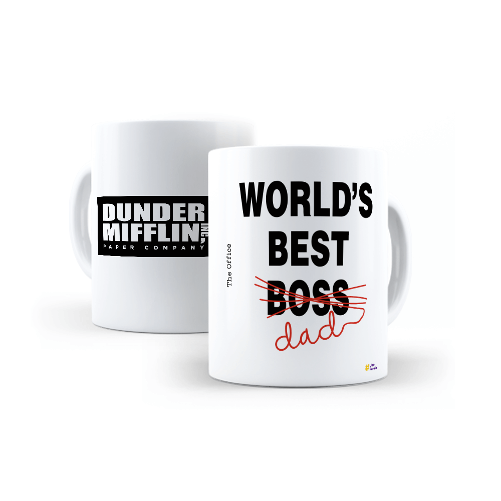 Kit Placa The Office e Caneca World Best Boss Dad - Loja Pandesivo