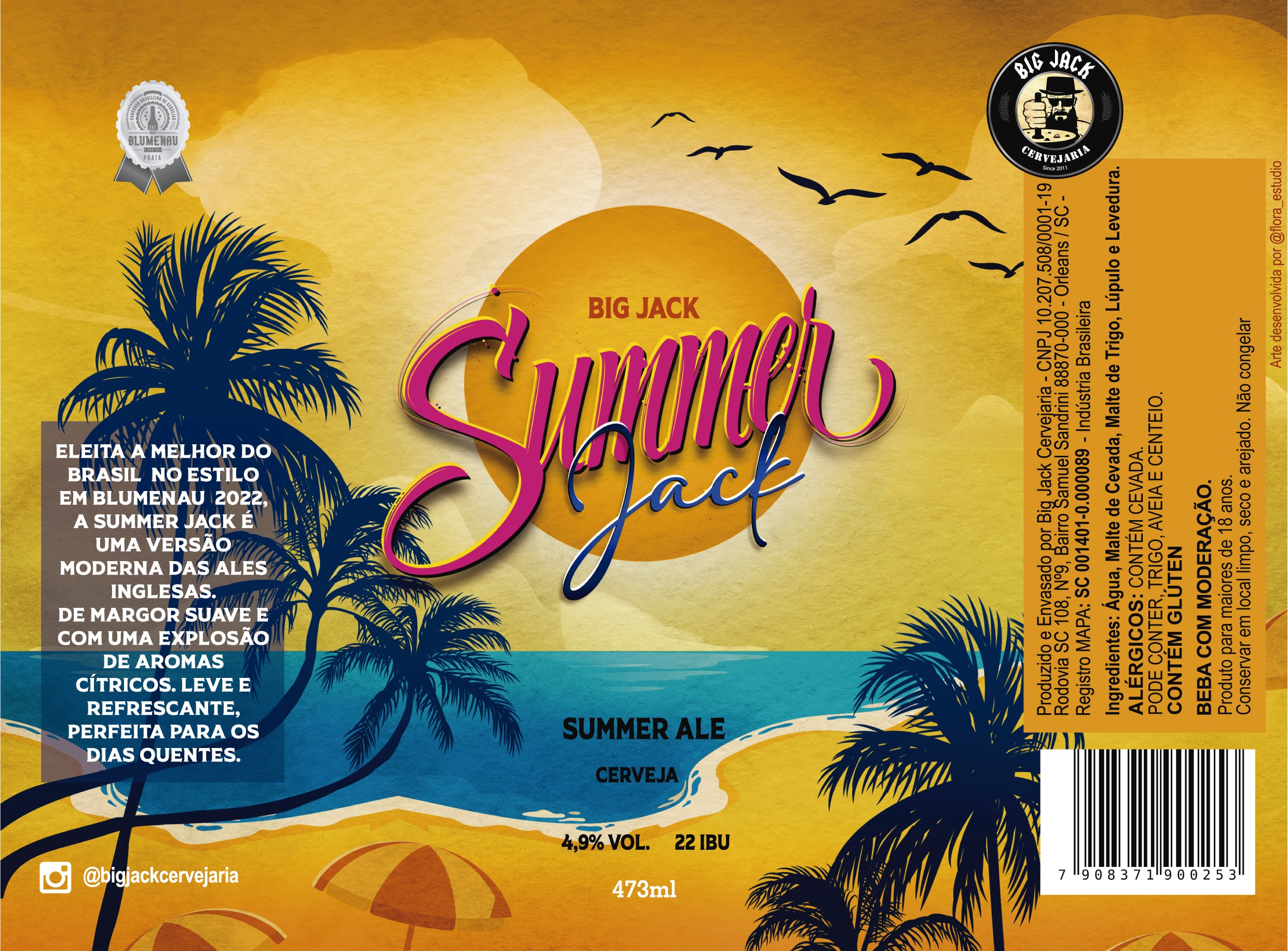 Cerveja Big Jack Summer Jack Summer Ale 473ml - Big Jack Brew Shop
