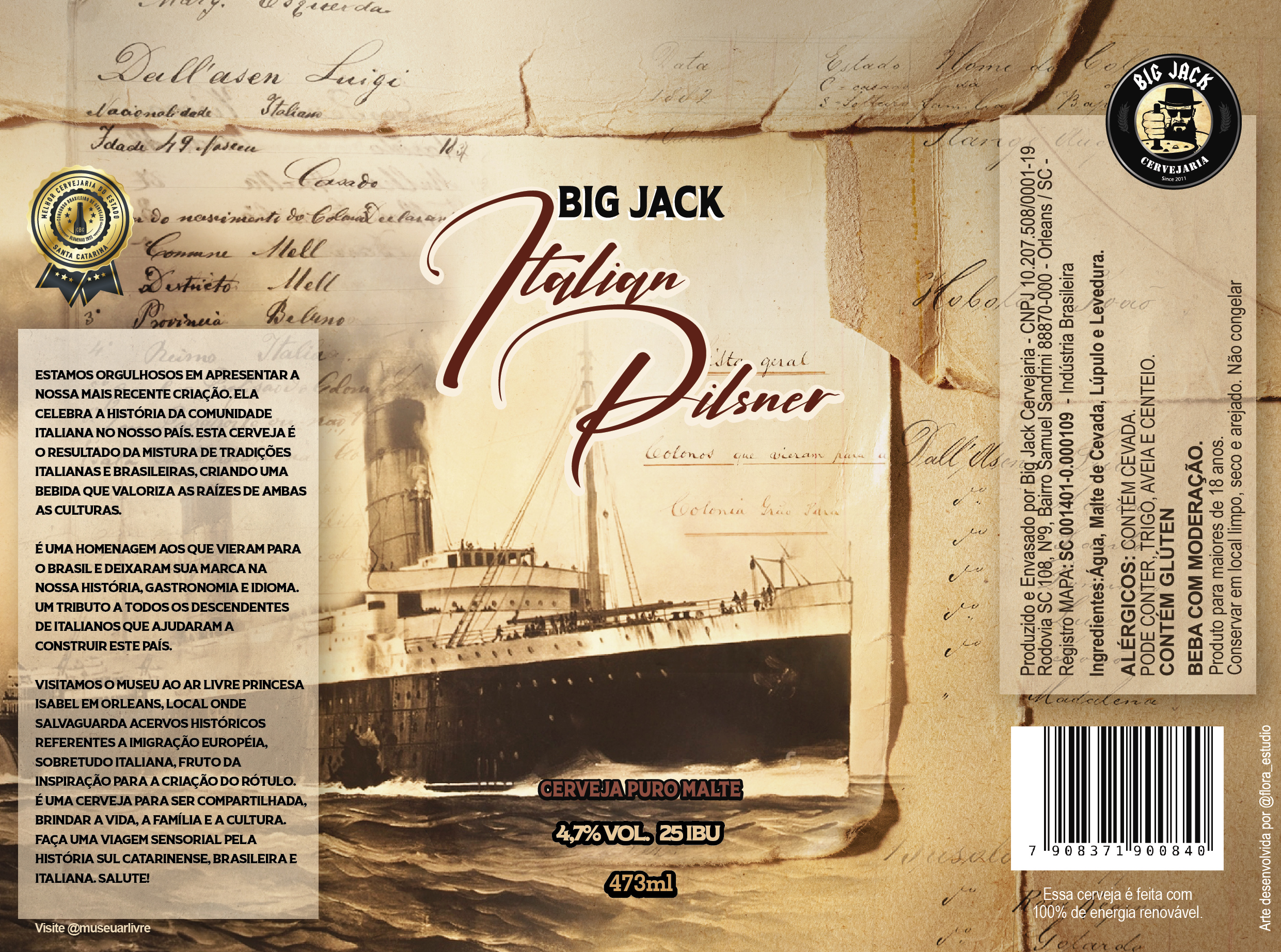 Cerveja Big Jack Italian Pilsener 473ml - Big Jack Brew Shop