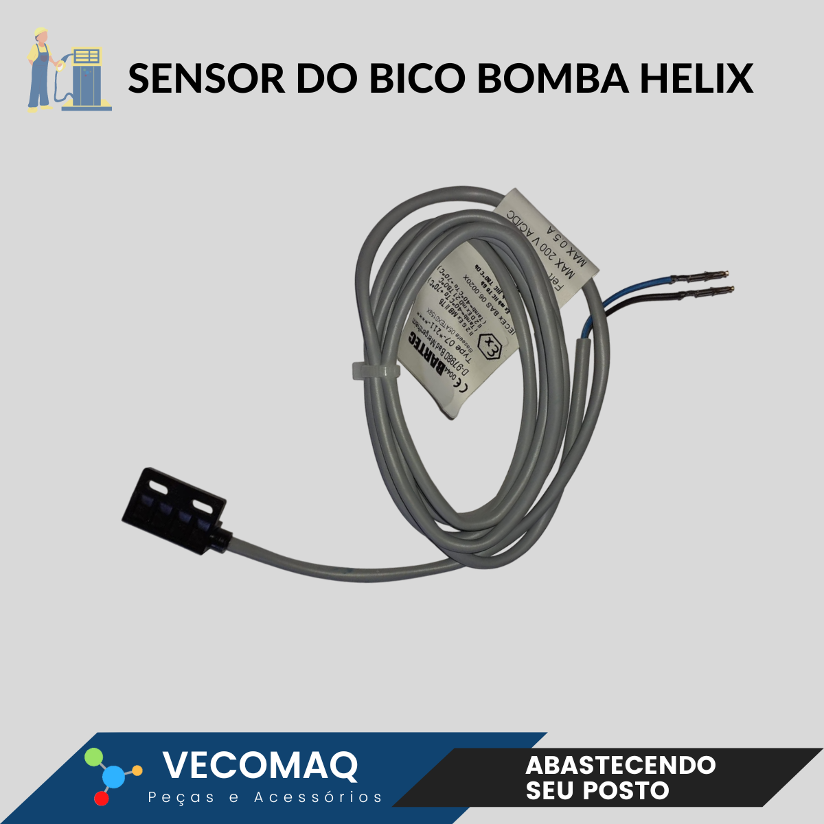Cabo Sensor do Bico da Bomba Helix - Vecomaq - Abastecendo seu negócio!