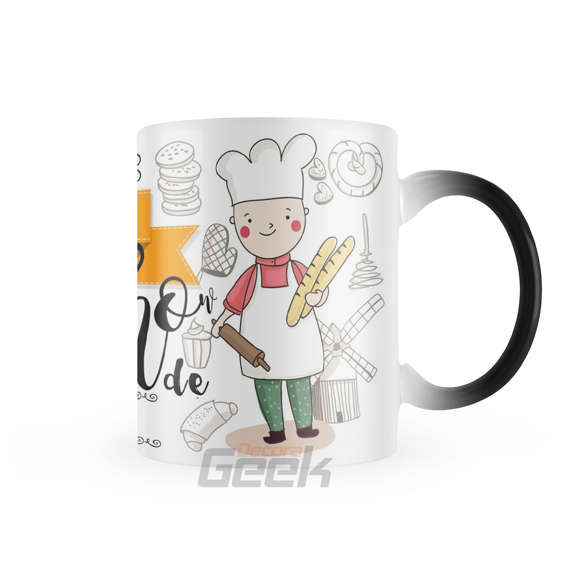 Caneca Mágica Padeiro Profissão Cartoon | Decora Geek - Decora Geek