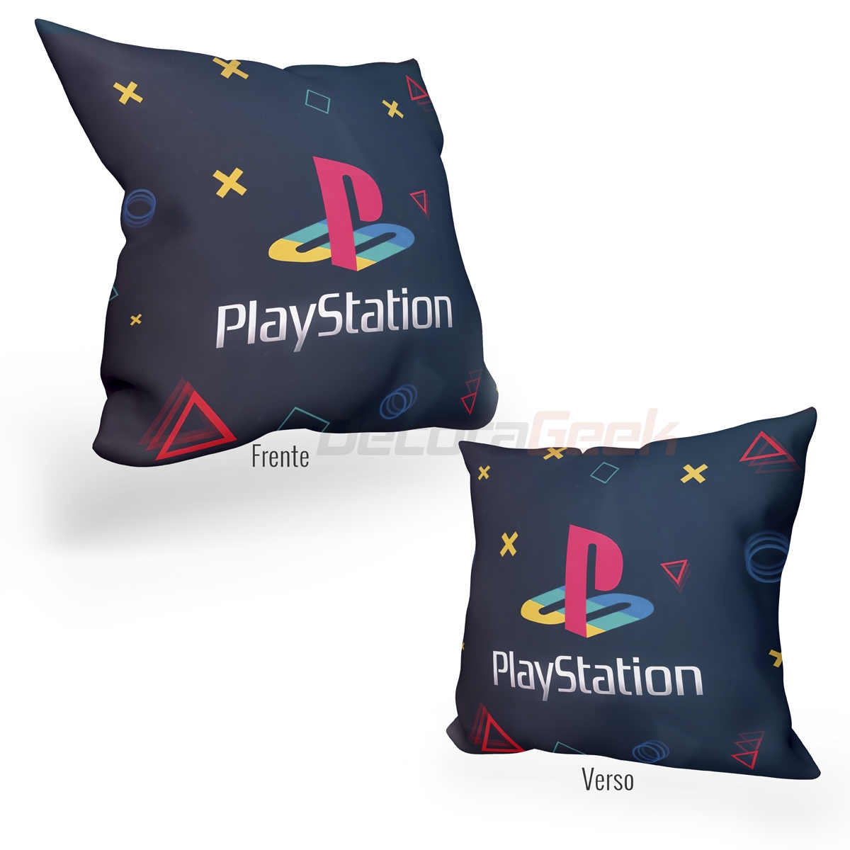 Almofada Playstation Logo e Botões | Decora Geek - Decora Geek