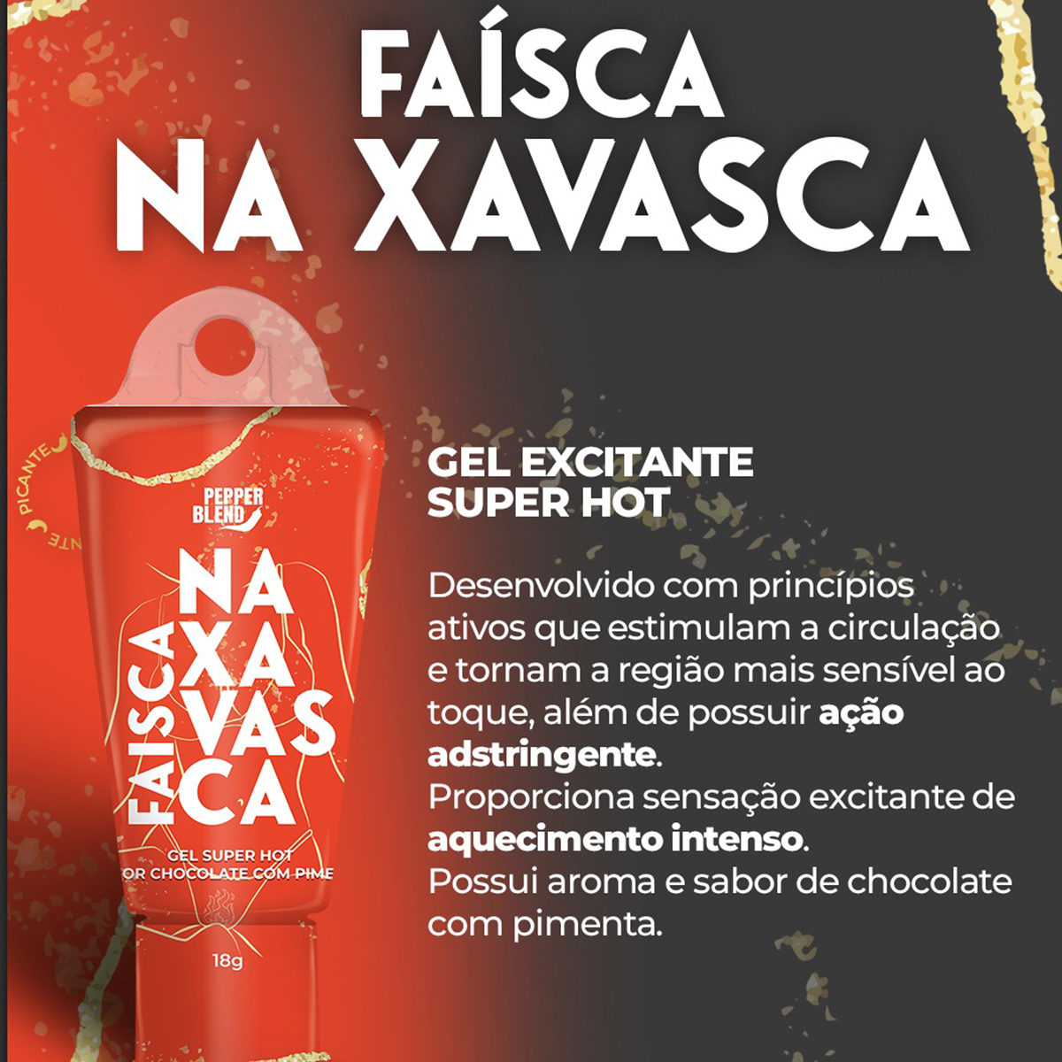 Faísca na Xavasca Linha Direta Gel Excitante Adstringente Pepper Blend ...