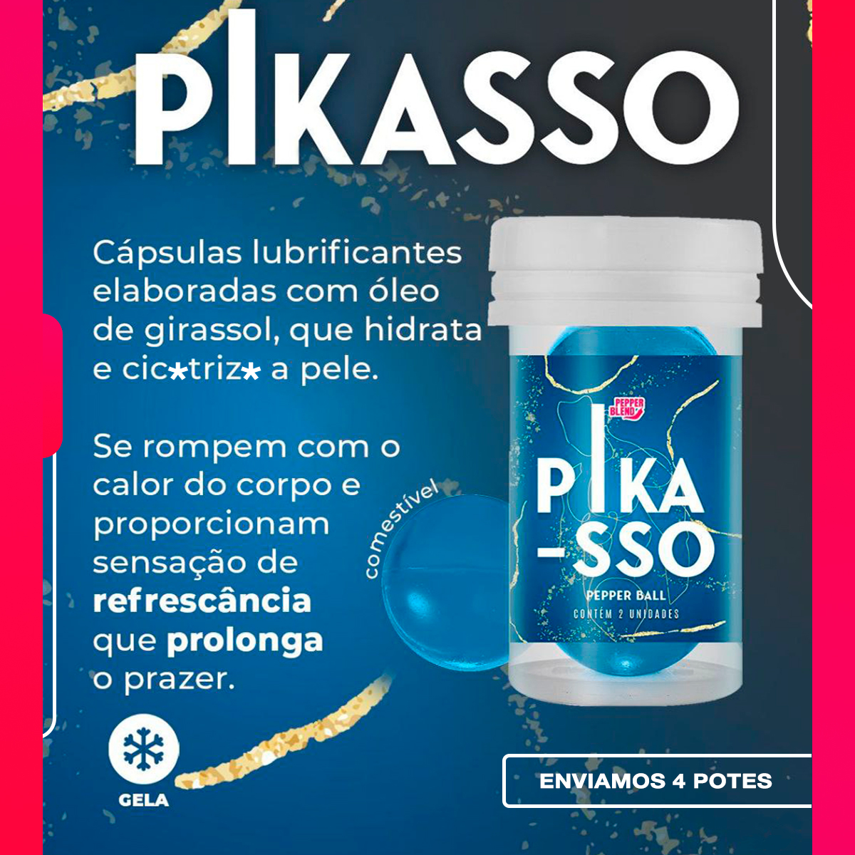 Pepper Ball Pikasso Bolinha Explosiva Gela e Retarda Pepper Blend ...