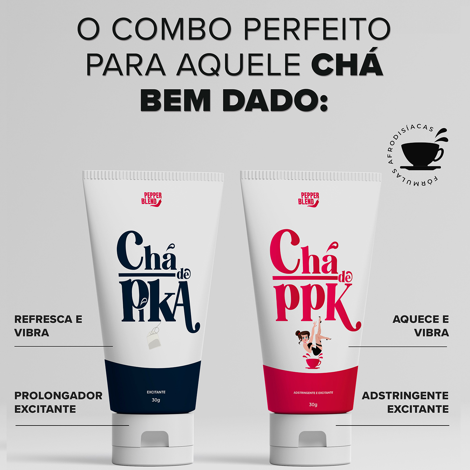 Chá de Pika Gel Prolongador Excitante Masculino Comestível 30g Pepper ...