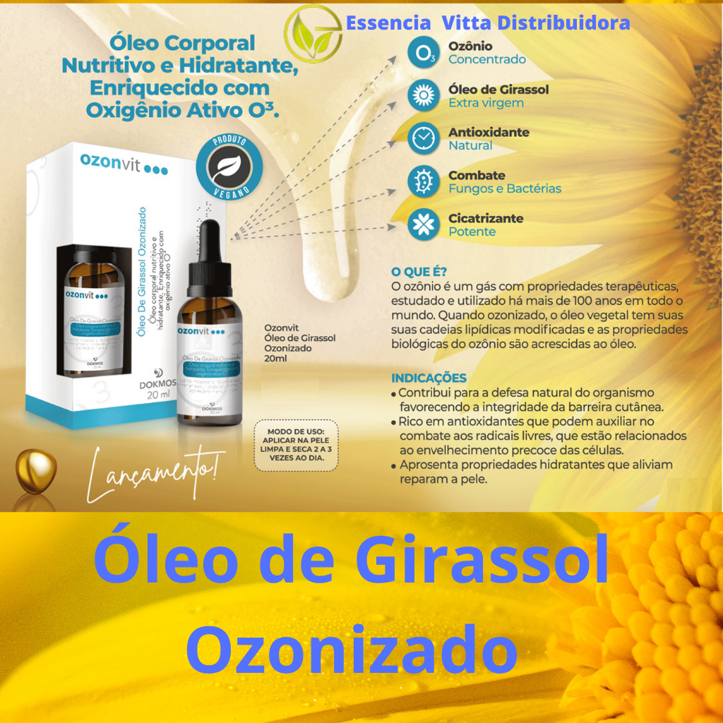 Ozonivit O Poder Do Óleo De Girassol Ozonizado Dokmos 20ml Dokmos Sp Distribuidor Loja