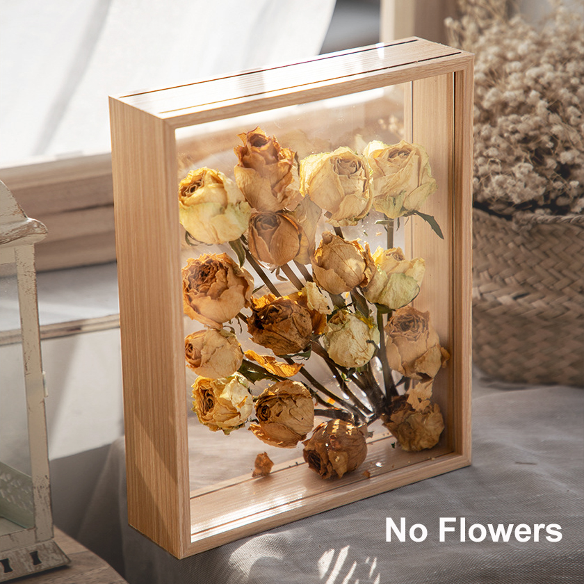 Caixa de Sombra Transparente Molduras Bouquet Display Flores Case Mesa ...