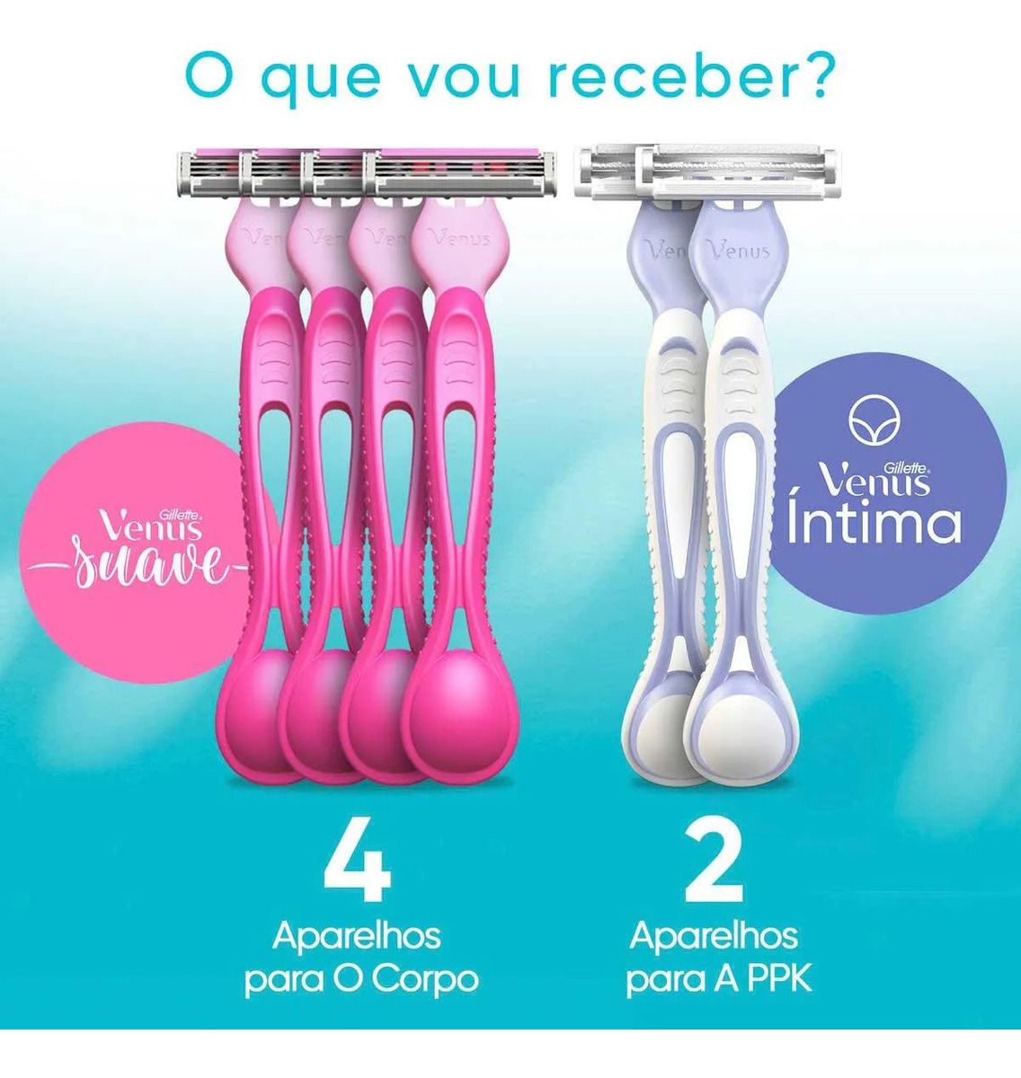 Gillette Venus Suave Kit 4 Unidades + Venus Íntima 2 Unidade - Vals ...