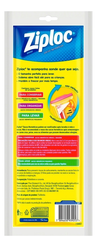 Sacos Herméticos Ziploc Para Conservar E Levar 9 Sacos - Vals Magazine