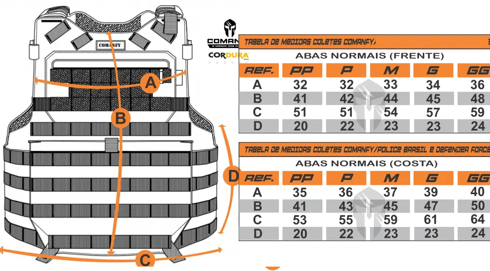 Capa de Colete Tática Comanfy Modular Preta com Travas em Polímero ...