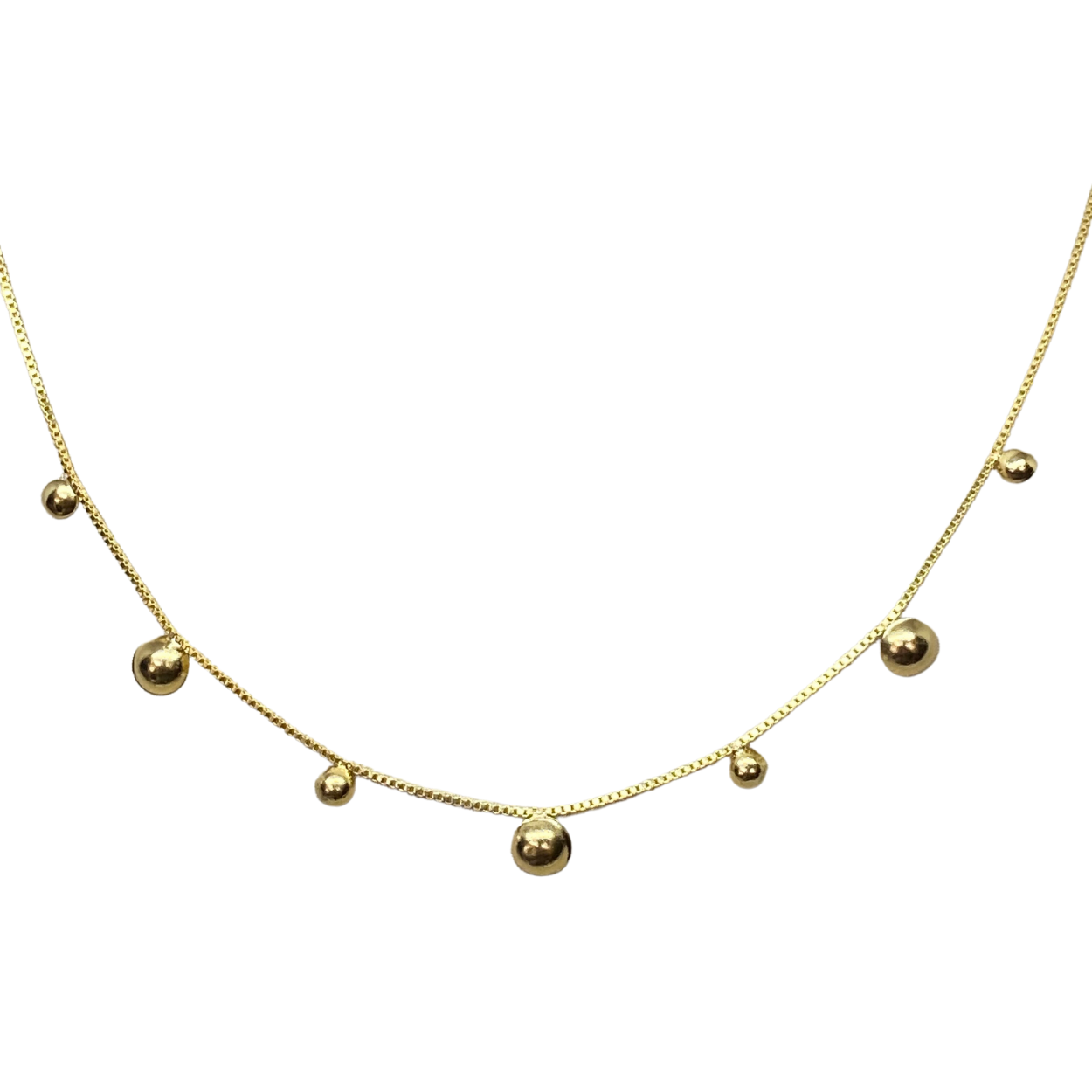 Colar Bolinhas Abertas - Aghape Semijoias - semijoias de qualidade