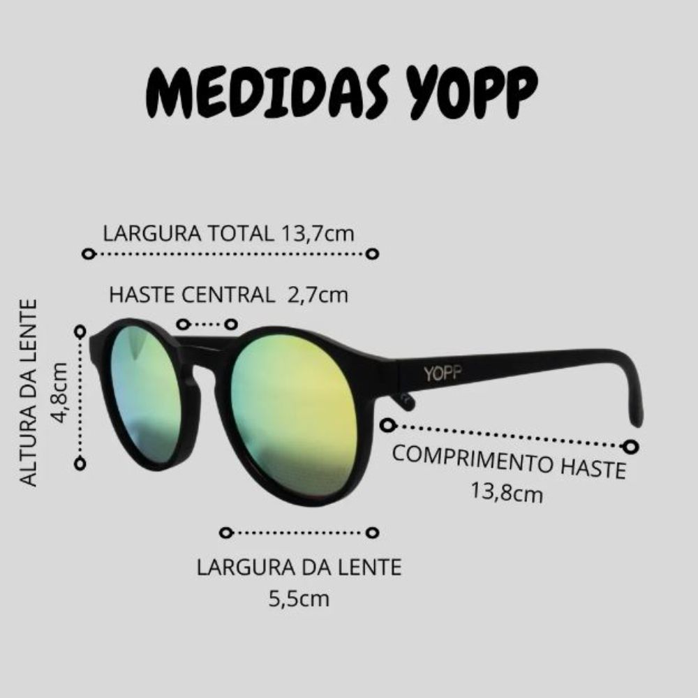 Óculos Sol Baby Bee Yopp Proteção UV Polarizado Espelhada - NOTREINO ...