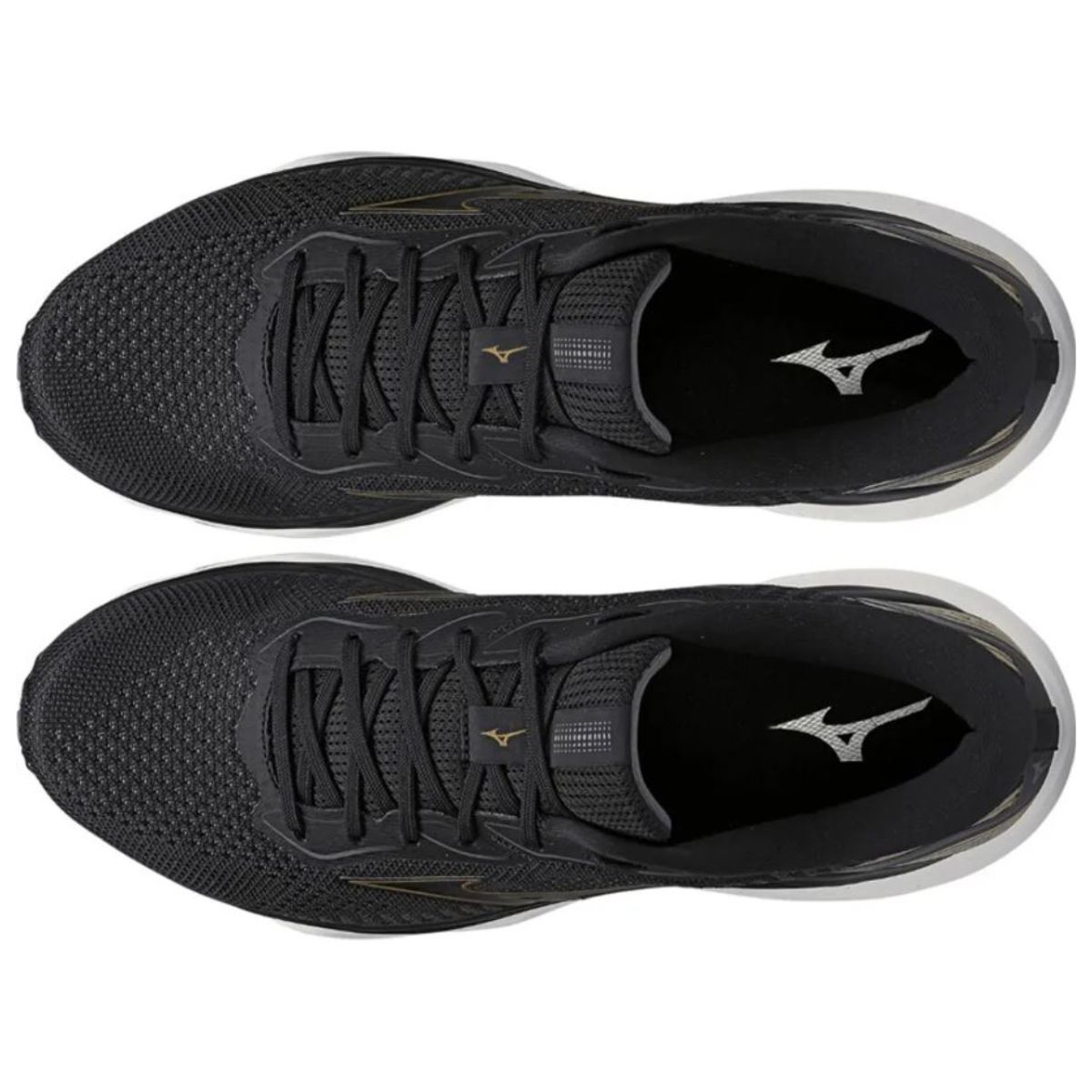 Tênis Mizuno Wave Falcon 5 Masculino Preto e Dourado - NOTREINO ...
