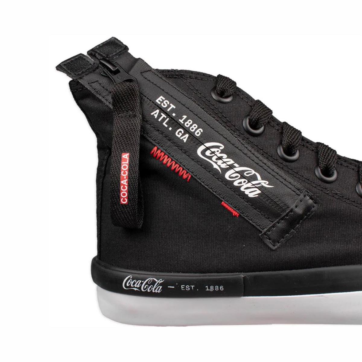 Tênis Coca Cola Shoes Atlanta Hype Zipper Feminino Preto - NOTREINO ...