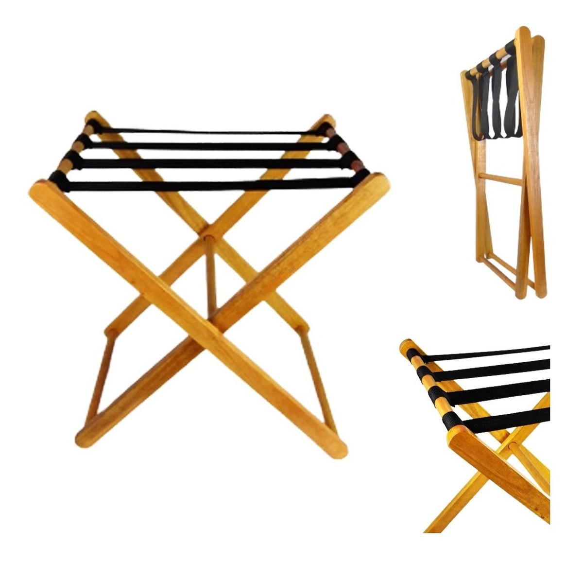 Suporte De Malas Bagagens em madeira Para Hotel Pousada Maleiro ...