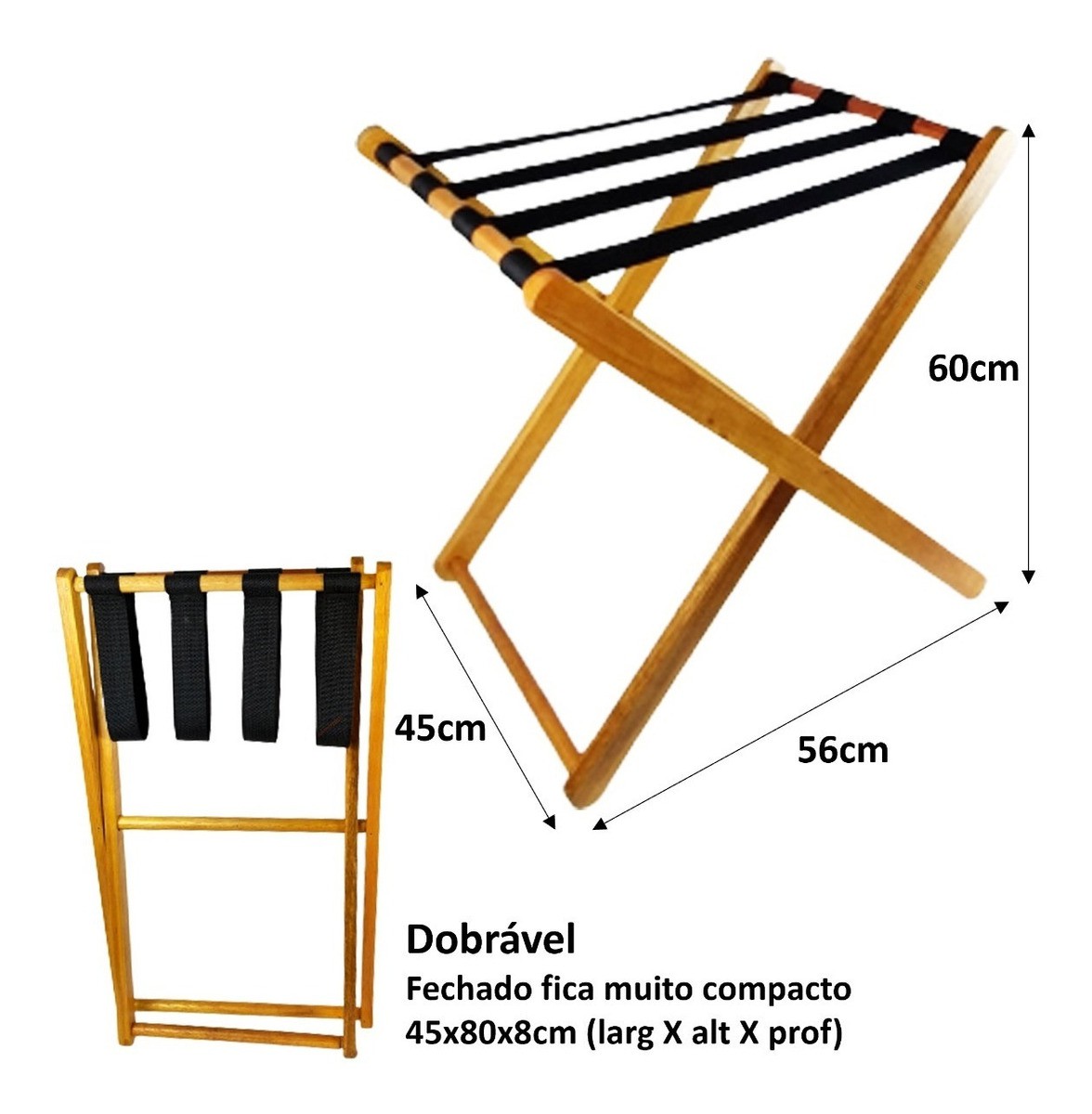 Suporte De Malas Bagagens em madeira Para Hotel Pousada Maleiro ...