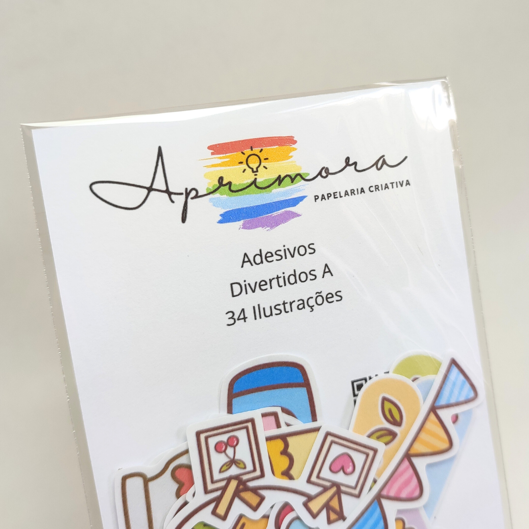 Adesivos - Divertidos A - 34 Ilustrações diferentes - Aprimora ...