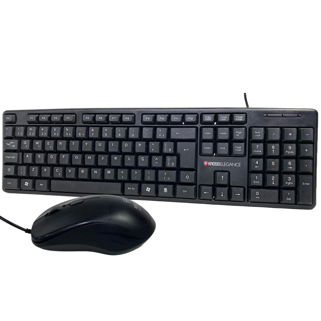 Kit Teclado e Mouse Óptico Com Fio USB - Kross Elegance KE-KM400 ... - Starmidia Informática - Belém