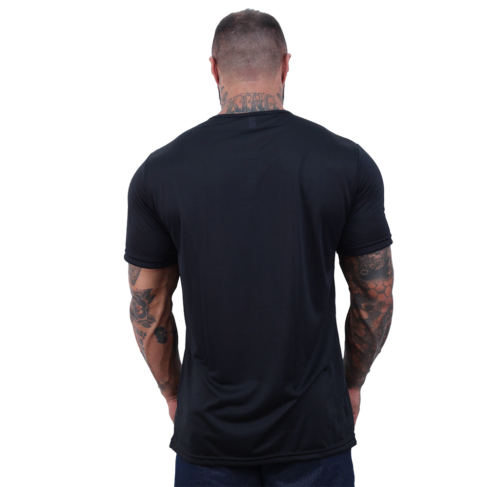Camiseta Tradicional MXD Conceito Dry Fit 100% Poliéster Preto Básico ...