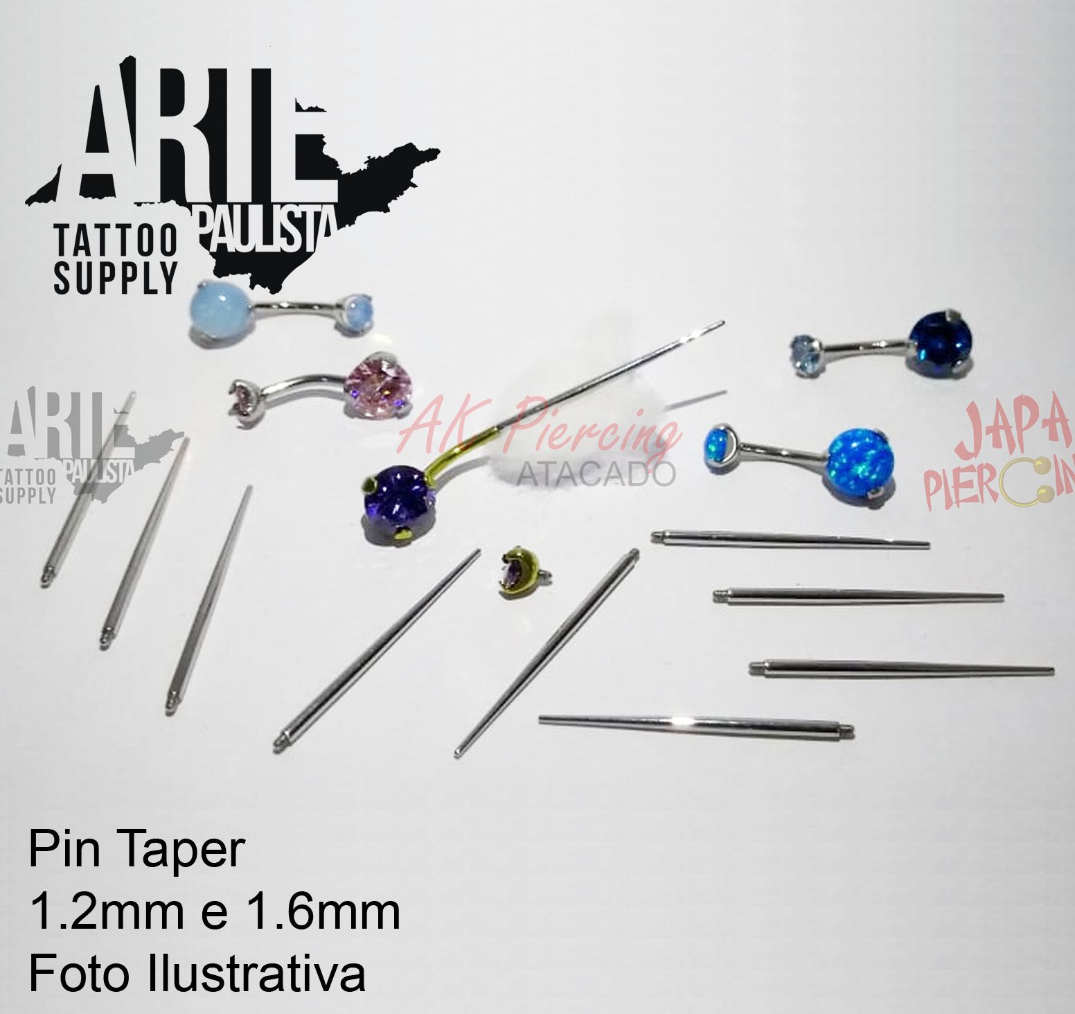 Pin Taper Aço - Para Jóias Rosca Interna - Arte Paulista Piercing Atacado