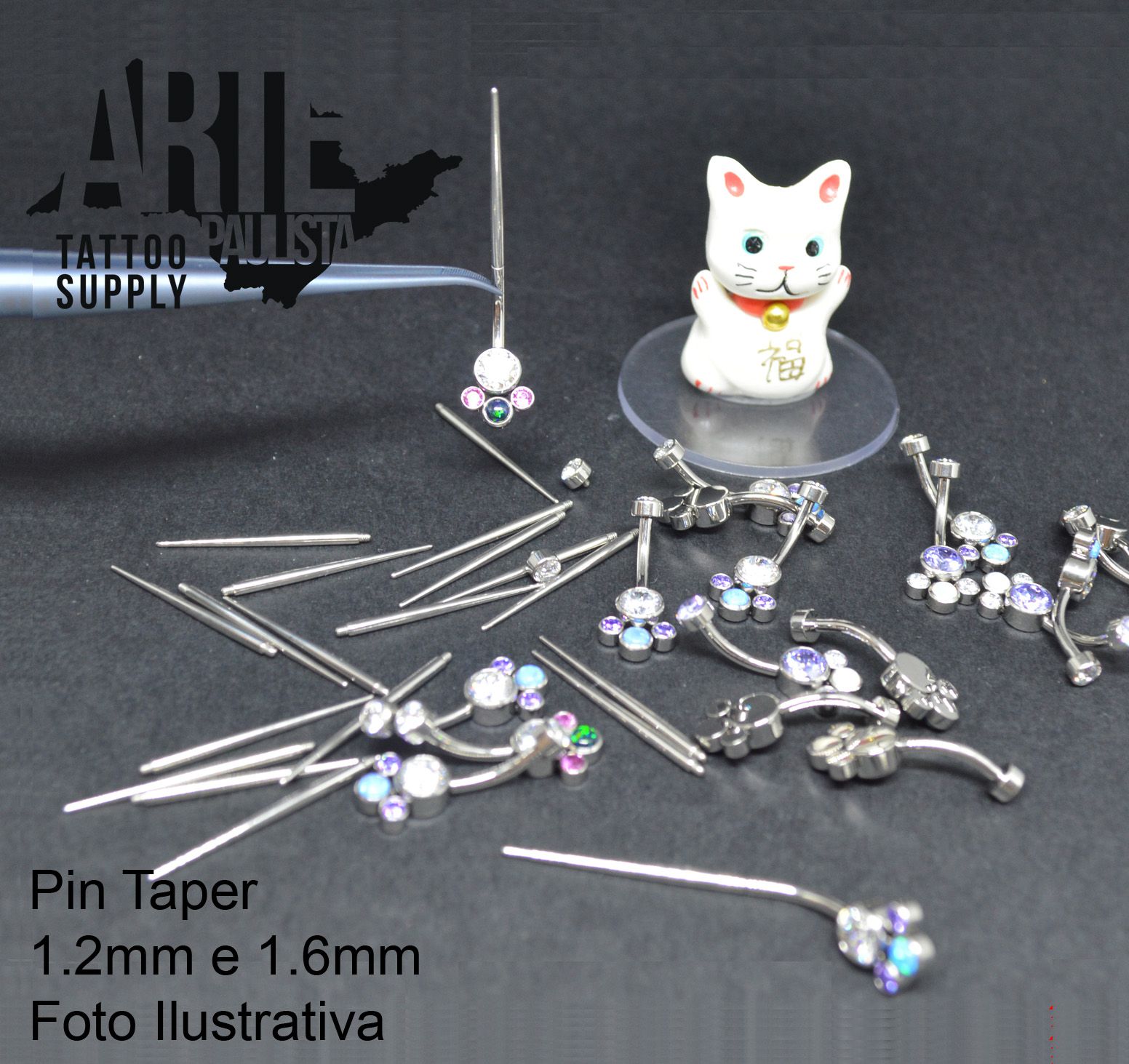 Pin Taper Aço - Para Jóias Rosca Interna - Arte Paulista Piercing Atacado