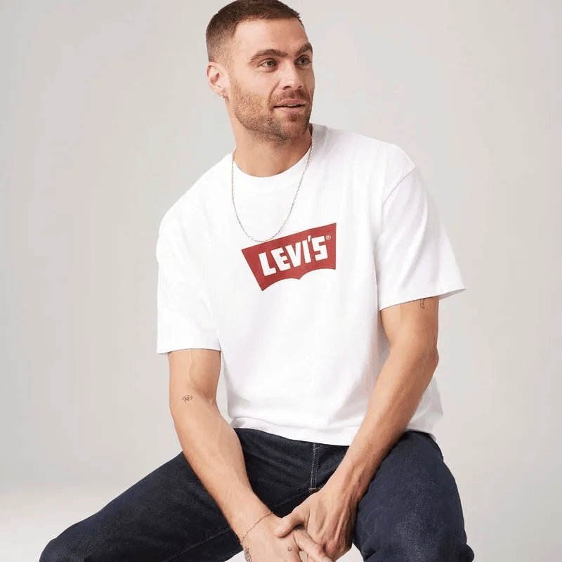Camiseta Levis Vintage Batwing Graphic Branca Manga Curta 000RY0000 ...