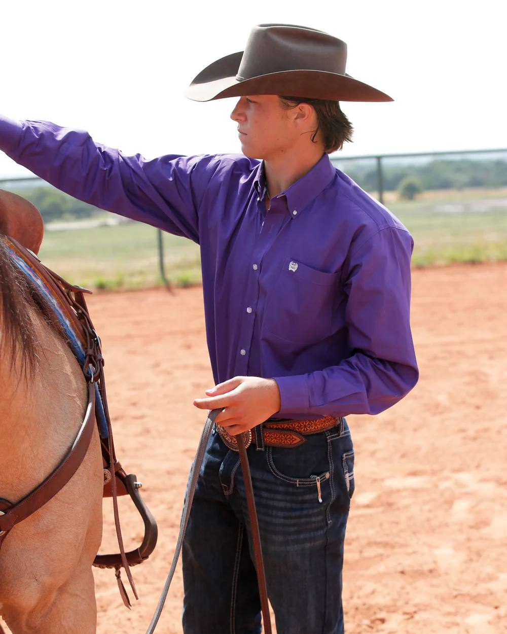 Camisa Cinch Manga Longa MTW1103802 - Texas Indian