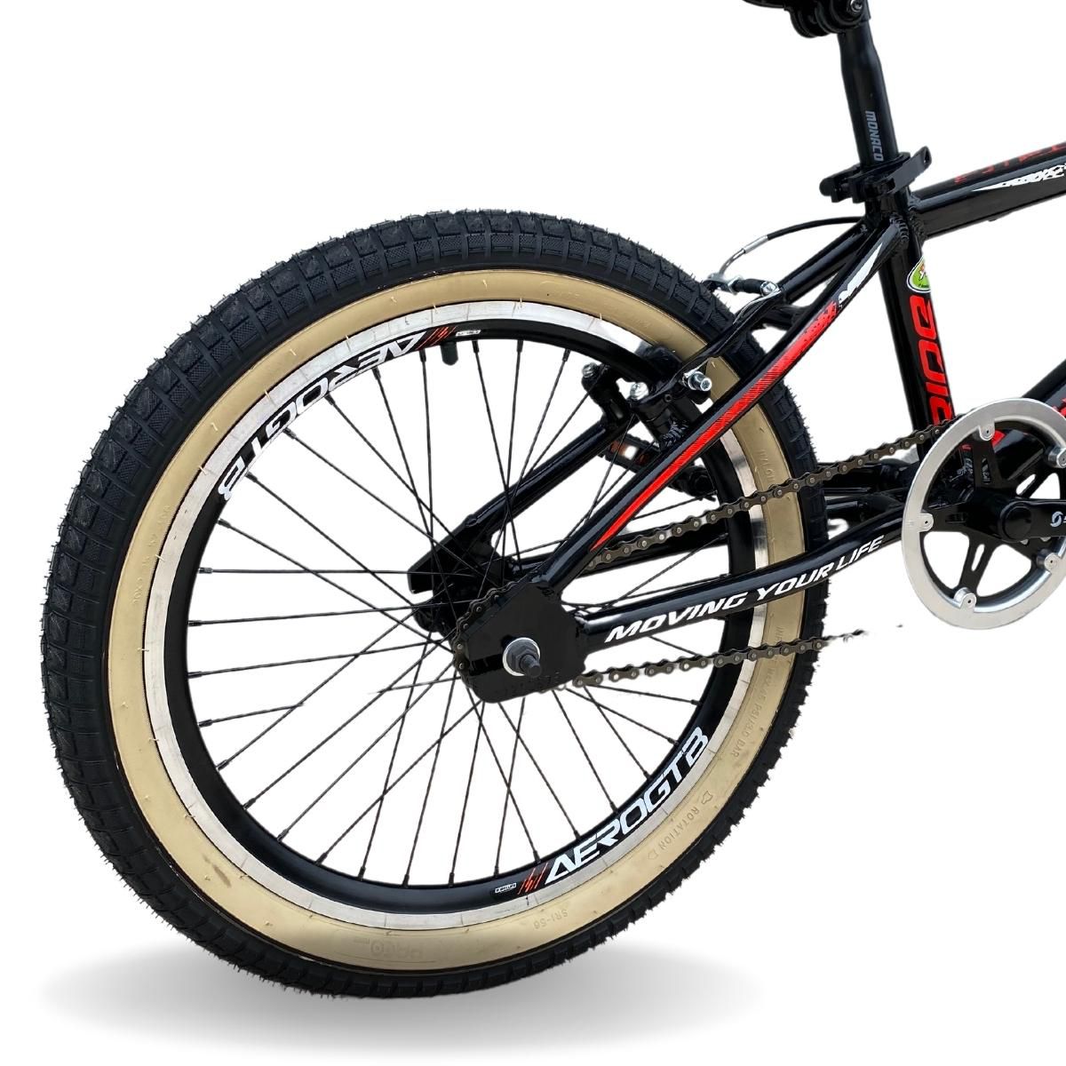 Bicicleta Mônaco Cross Ride 2022 aro 20 Reforçada - Preto e Vermelho ...