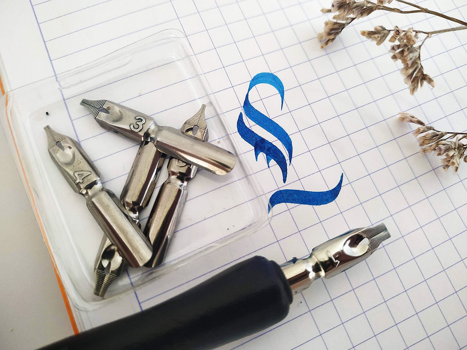 Kit Bico De Pena Sinoart Caligrafia Desenho Lettering - O Escriba ...