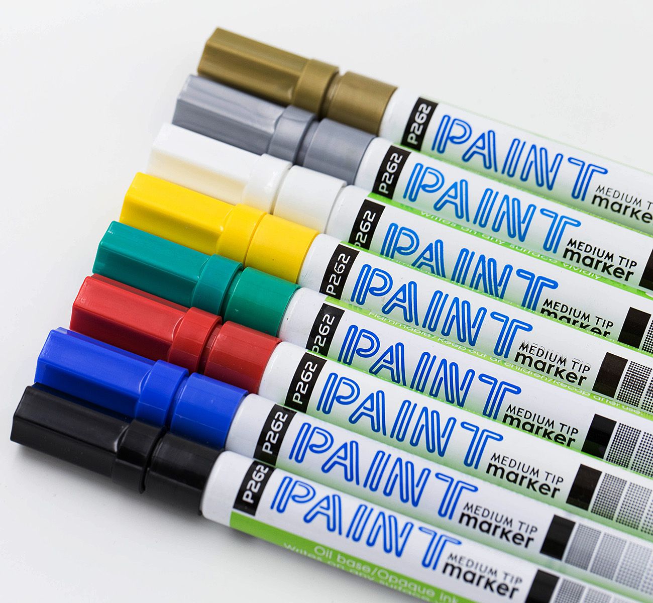 Kit Caneta Marcador Permanente Gxin G-862A 8 Cores - O Escriba Papelaria e Materiais Artísticos