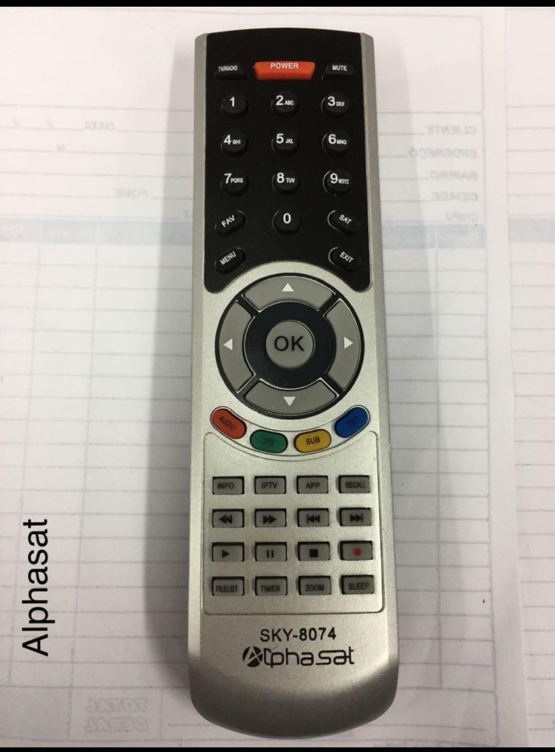 Controle para desbloqueador Alphasat - MEGA Brasil eletrônicos