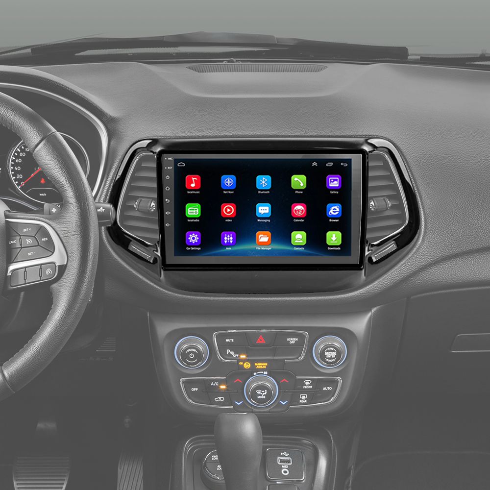 Kit Multimídia Jeep Compass 2017 2018 2019 2020 2021 Tela 9 Polegadas - Ecarshop