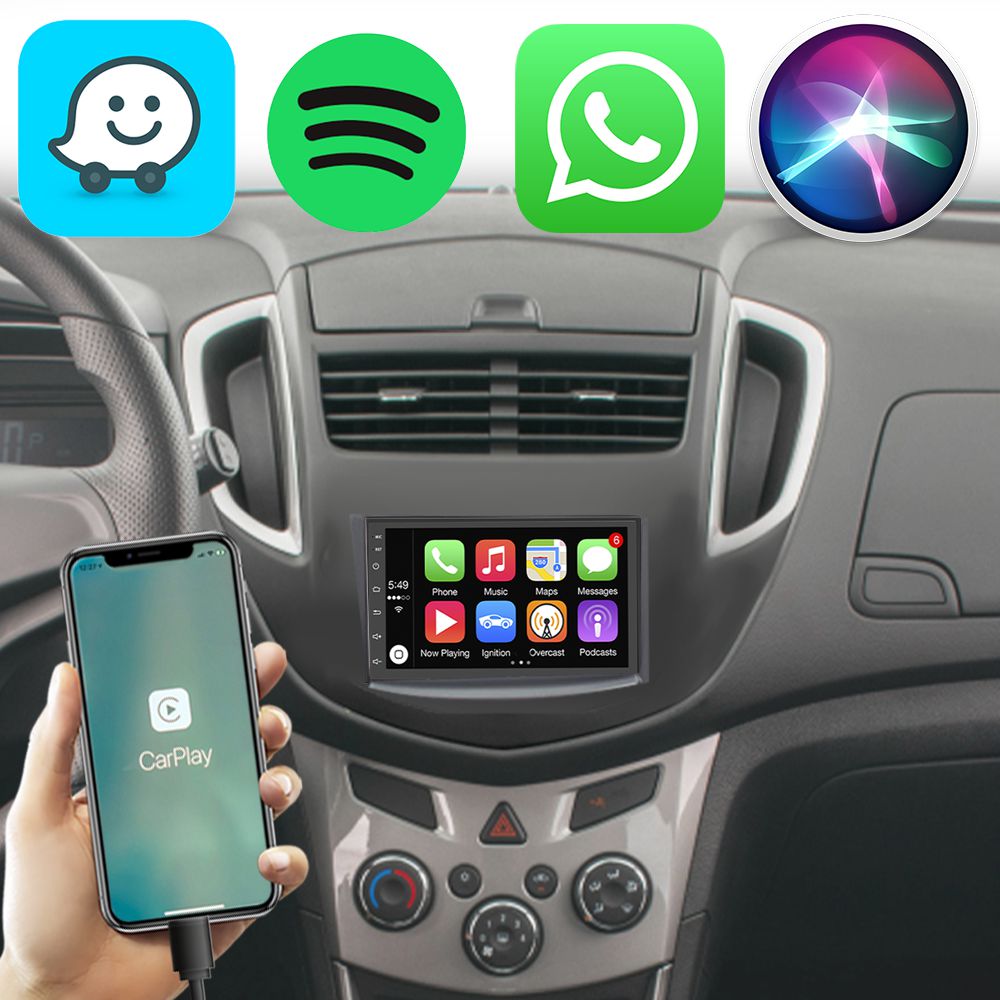Kit Central Multimídia Android Tracker 2013-2016 Apple CarPlay GPS TV - Ecarshop