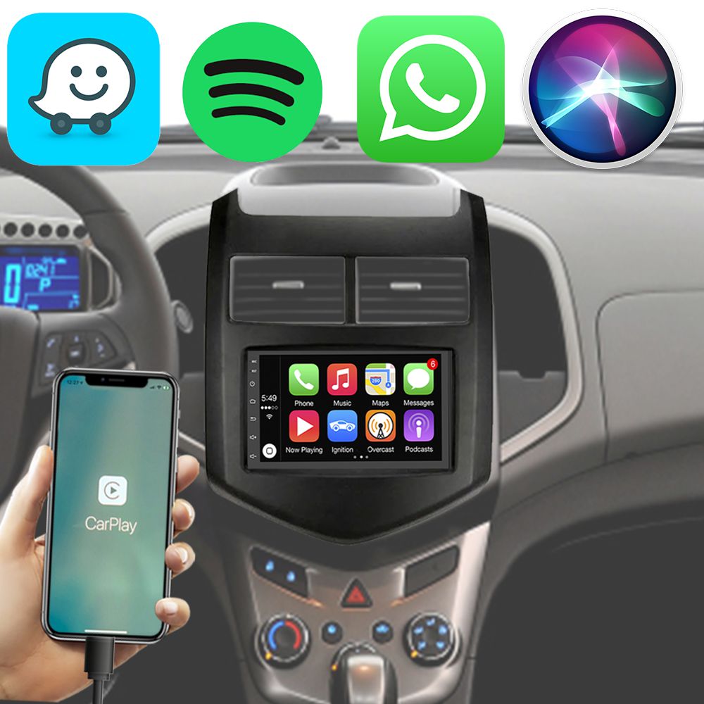 Kit Multimídia Sonic 2013-2015 Android Auto Carplay GPS TV Bluetooth ...