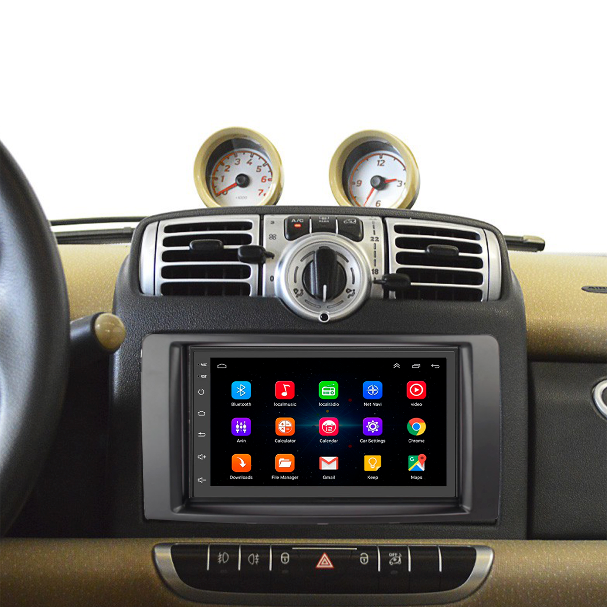 Kit Central Multimídia Android Smart Fortwo 2009-2010 GPS TV ONLINE ...