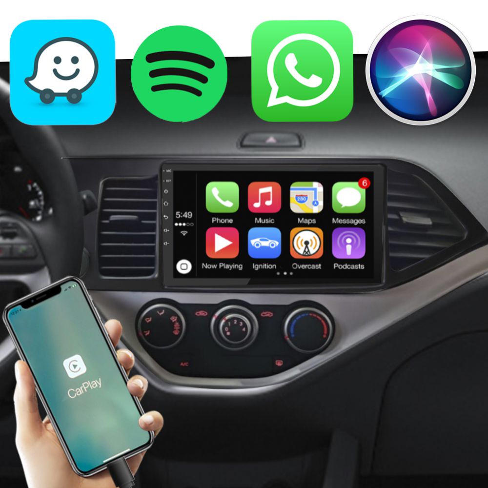 Multimídia Carplay Picanto 9" 2011-2017 - Ecarshop