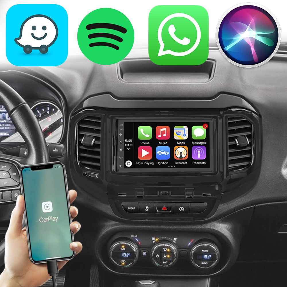Kit Multimídia Fiat Toro 2016-2023 - 7" Android Auto CarPlay GPS TV - Ecarshop