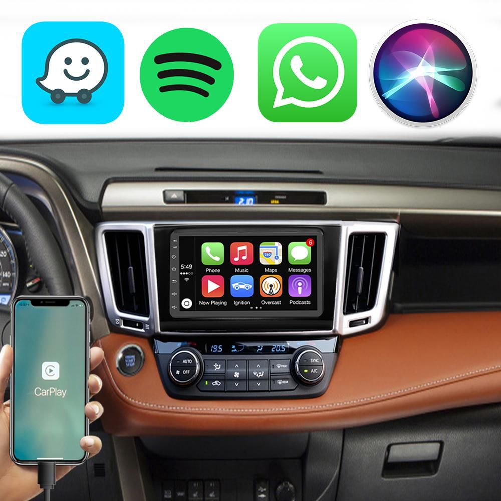 Kit Multimídia Toyota RAV4 2013-2018 7" Android Auto CarPlay GPS TV ...