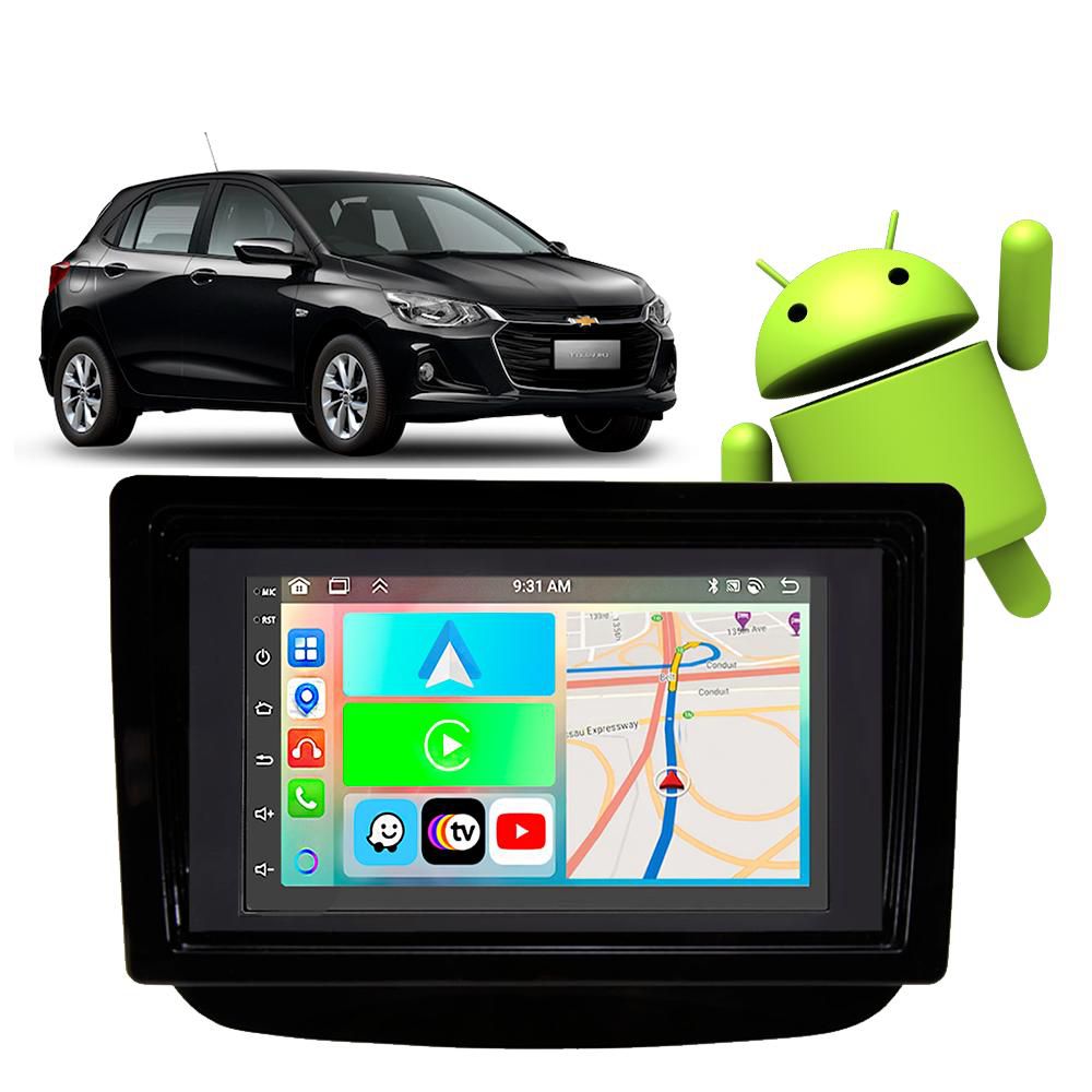 Kit Multimídia Android Onix 2020-2024 7" Apple CarPlay GPS TV Online - Ecarshop