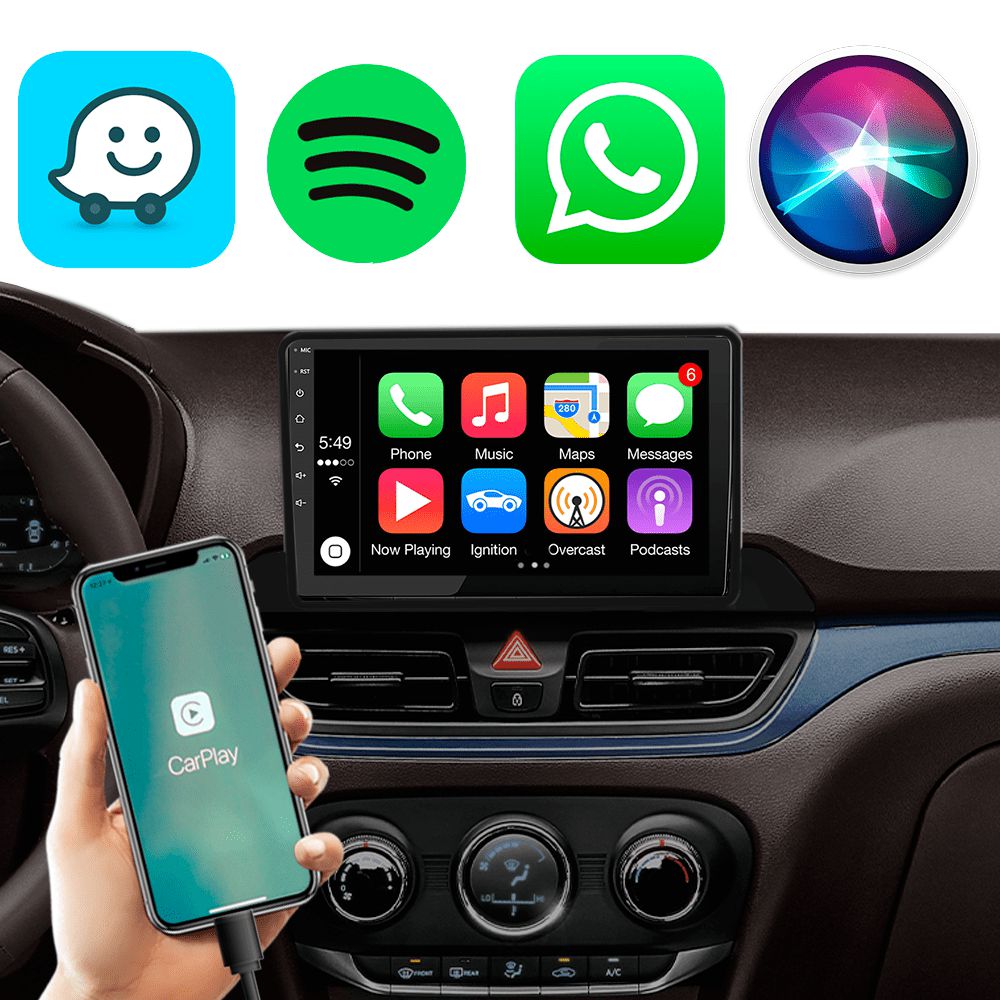 Kit Multimídia HB20 2020-2024 9" CarPlay Android Auto GPS TV Bluetooth - Ecarshop