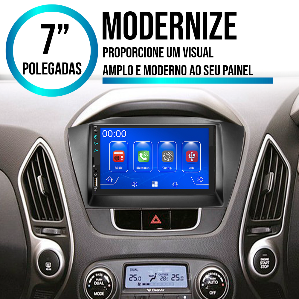 MP5 7 Polegadas CarPlay e Android Auto para Hyundai IX35 2010-2022 - Ecarshop